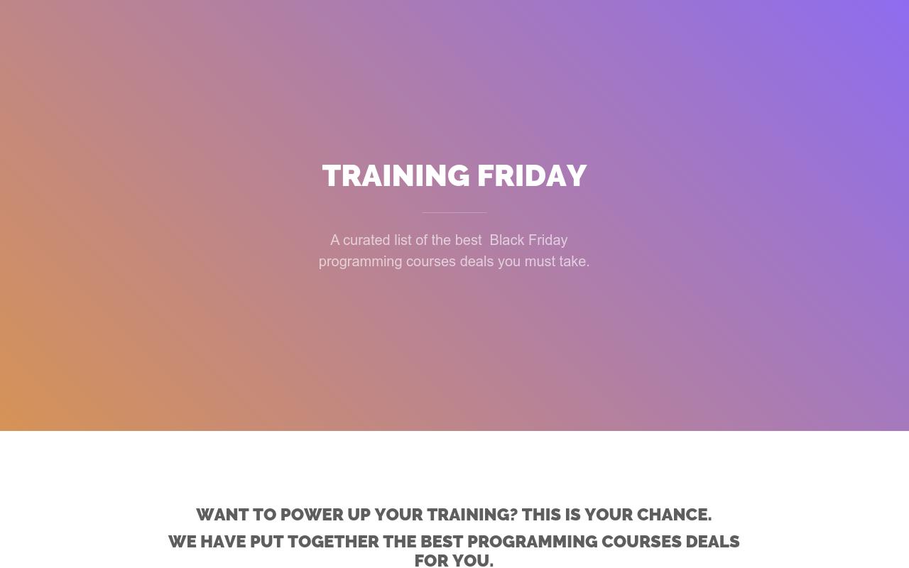 Training Friday